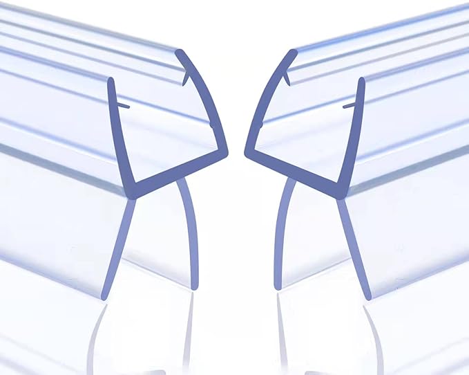2-Pack Shower Door Bottom Seal, (1/4" x 36") Ultra Clear Shower Door S ...